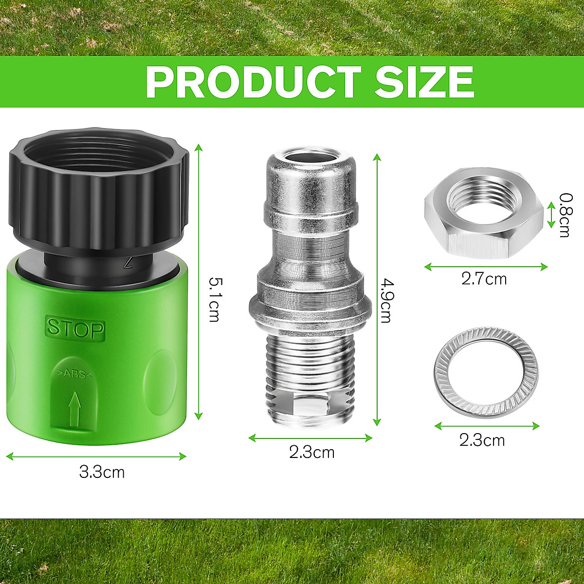 Dreyoo Lawn Mower Deck Wash Kit, Deck Wash Adapter Attachment Kit, Riding Lawn Mower Cleaning Accessories, Compatible with Cub Cadet, MTD, Troy-Bilt, Craftsman Tractor