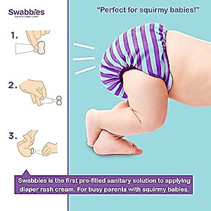 Swabbies Diaper Cream Applicators with 2 pre-Filled Applicators of Diaper Cream