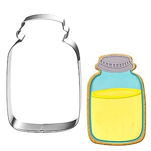 Mason Jar Cookie Cutter Set-4.5 Inch-Biscui Cookie Cutters Fondant Molds for Baby Shower Birthday Wedding Bachelorette