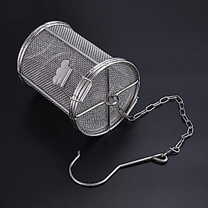 Spice Filter, Stainless Steel Wire Mesh Design Tea Strainer Soup Seasonings Seperation Basket Filter for Home Kitchen