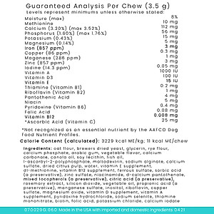 TRATEZ Multivitamin Supplement for Dogs, 60 Soft Chews with 25 Essential Vitamins and Nutrients, Advanced Formula for Premium Support of Skin and Coat, Hip and Joint Mobility and Improved Digestion