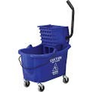 Global Industrial Mop Bucket And Wringer Combo with Side Press, Blue