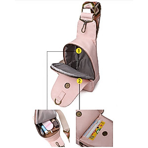 Sling Bag for Women Fanny Pack Crossbody Bags for Women Chest Bags Cross Body Purse PU Shoulder Backpack for Women Men Teen Girls (Brown)