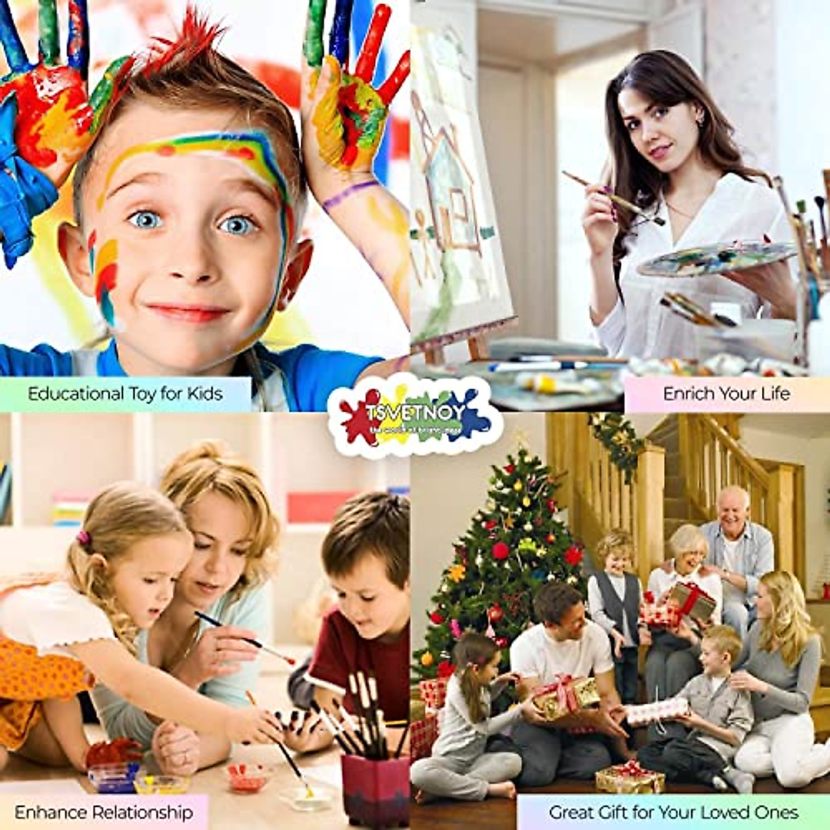 Eiazuiks Paint by Number for Adults. Christmas Paint by Numbers for Adults Beginner Drawing Paintwork with 3 Paintbrushes Paint Canvas Oil Painting Windowsill 16” x 20”