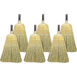 Genuine Joe 12001CT Warehouse Corn/Fiber Broom, 6EA/CT, Natural