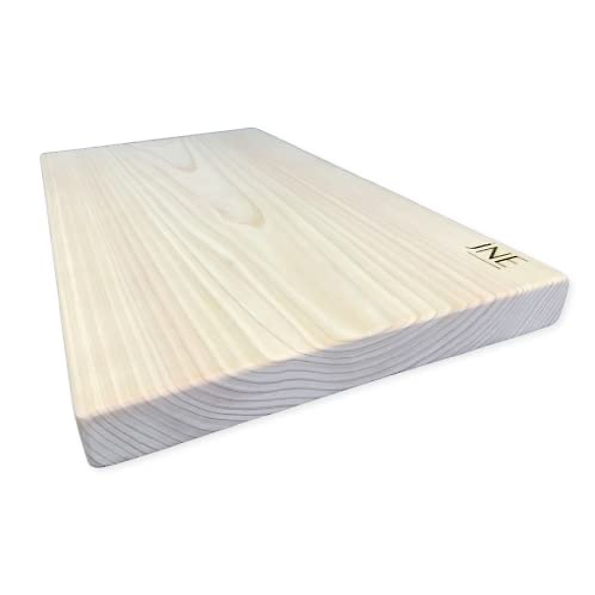 JNE Hinoki Cypress Wood Cutting Board, Chopping Board, Butcher Board, Serving Board, Solid Single Piece, No Joint, No Glue (17.3L x 9.5W x 1.2H inch)
