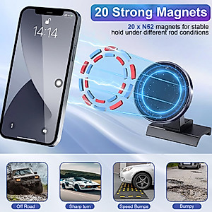 Kaishengyuan Magnetic Car Phone Holder for Toyota Tacoma 2016-2023, 3rd Gen Tacoma Dashboard Clip Cell Phone Cradles Adjustable 20x Super Strong Magnet Phone Stand Phone Mount