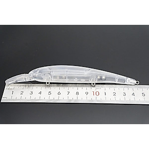 10PCS Blank Unpainted Minnow Bait top Water Fishing Hard crankbait Lures 145mm 14.68g 8349# Free Eye