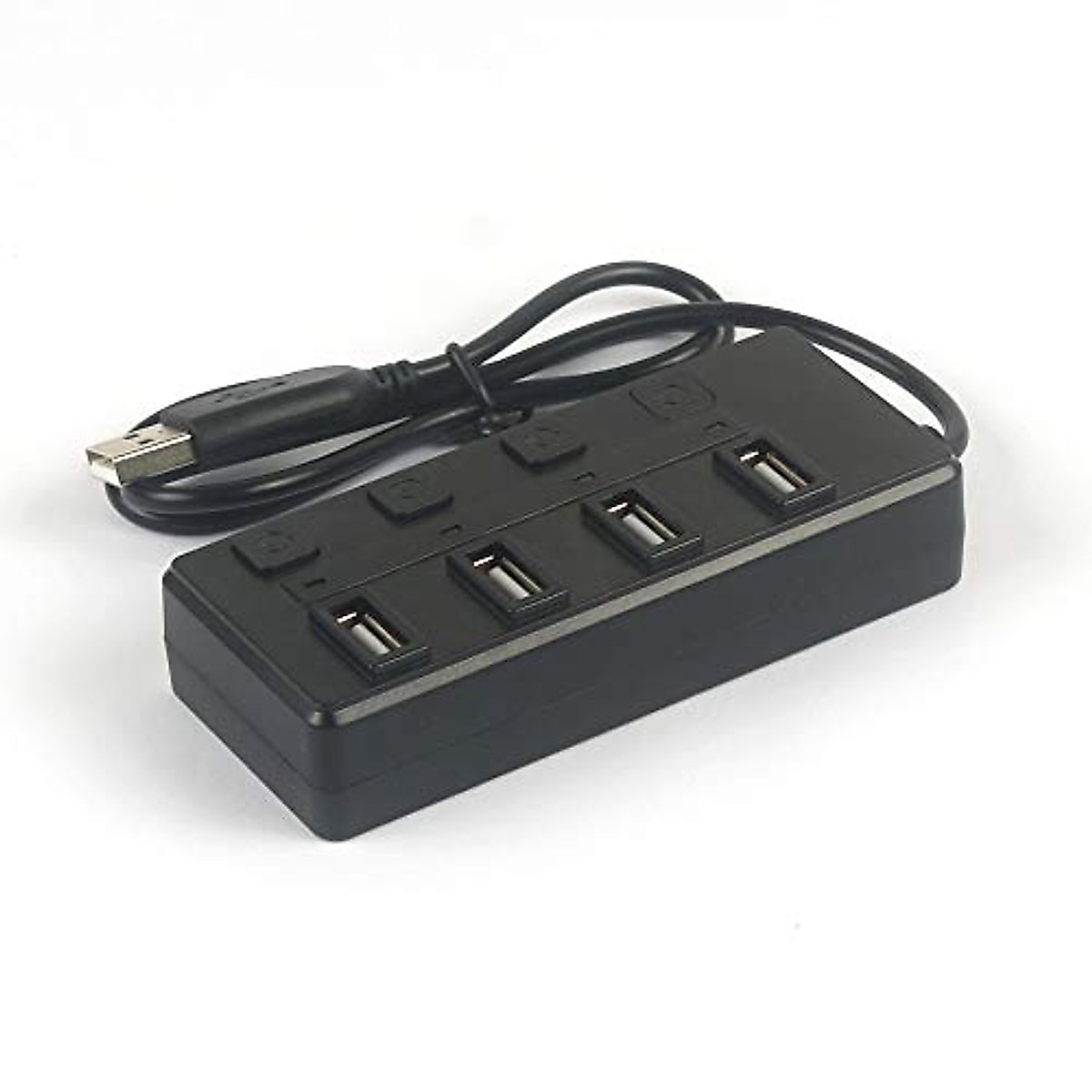 Lysee Data Cables - 4 Port USB 2.0 Hub with Individual Power Switches Controller and LED USB hub Cable