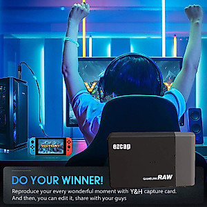 Y&H USB3.0 HDMI Game Capture Card Audio Video 4K 30P/1080P 120fps Record and Live Streaming,HDMI Capture Device for Nintendo Switch PS5 PS4 Xbox One 360 Wii U,Windows Linux Os X System