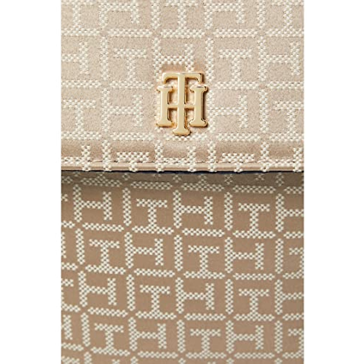 Tommy Hilfiger Joy II Flap Backpack Square Monogram Jacquard Khaki Tonal One Size