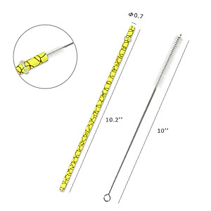 Swig Sip Reusable Drinking Straws - Set of 6 Plastic Straws + Cleaning Brush,10 inch Long Fits 12oz Cups,20oz Skinny Tumbler,30oz Tumblers (Softball)