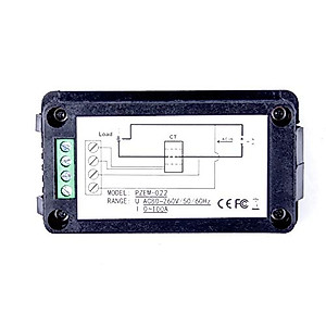 KNACRO AC 80V-260V Current Voltage Amperage Power Energy Panel Meter LCD Digital Display Ammeter Voltmeter Multimeter (100A(Current CT))