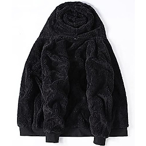 GEEK LIGHTING Hoodies for Men Heavyweight Fleece Sweatshirt - Full Zip Up Thick Sherpa Lined