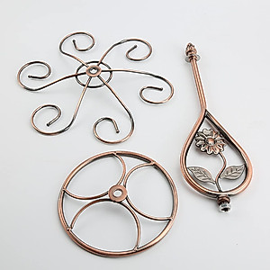 Homya Wine Glass Holder, Elegant Freestanding Table Top Goblet Storage/Wine Glass Holder with 6 Hooks Kitchen Glass Accessories for Home Bar, Bronze