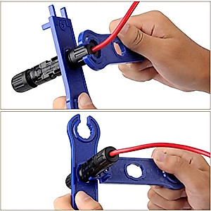 Preciva Solar Crimping Tool Kit for 2.5-6.0mm²/AWG26-10 Solar Panel PV Cable with 10PCS Male Female Solar Panel Cable Connectors and 2PCS Spanners Wrench