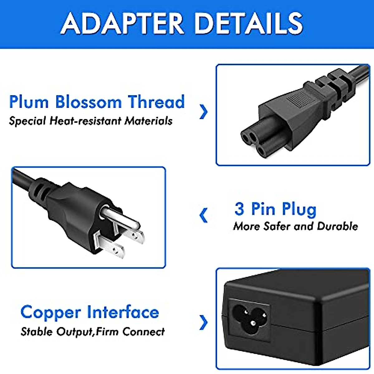 19.5V 3.33A AC Adapter Charger for HP 15-F009WM 15-F023WM 15-F039WM 15-F059WM 15-g073nr F9H92UA 15-g074nr Laptop 4.5/3.0mm Power Supply with Cord