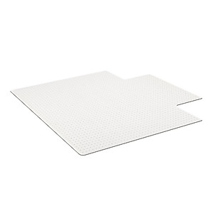 Realspace® Medium-Pile Chair Mat With Beveled Edge, Standard Lip, 45"W x 53"D, Clear