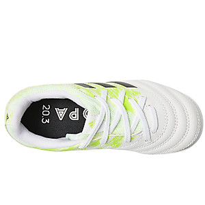 adidas Men's Copa 20.3 Firm Ground Soccer Shoe, Footwear White/Core Black/Signal Green, 7 M US