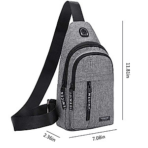 Multipurpose Strap Bag - Crossbody Backpack With Headphone Hole Hiking Backpack Shoulder Bag For Men & Women