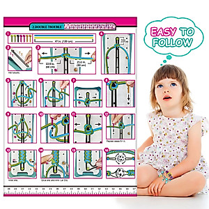 Friendship Bracelet Making Kit for Girls, Arts and Crafts for Kids Ages 8-12, DIY Jewelry Making Kit for 6 7 8 9 10 11 12 Years Old Girls, Birthday Gifts for Teen Girls Toys, Extra 2 Charm Bracelets