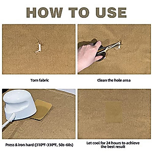 KING MOUNTAIN 20 PCS Cotton Fabric Clothes Pants Iron-on Patches,Super Glue,Inside＆Outside Repair Decoration DIY Cotton Clothes Patches Kit, 3" x 4-1/4" (7.5 cm x 10.5 cm)