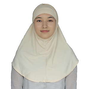 Modest Beauty Chiffon Hijabs Scarf Muslim Headscarf Turban with Tie-back Undercap