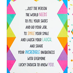 Hallmark Musical Birthday Card (Perfect You, Plays Happy by Pharrell Williams)