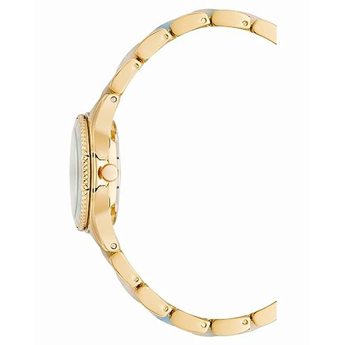 Anne Klein Women's Japanese Quartz Dress Watch with Plastic Strap, Blue, 12 (Model: AK/3212LBGB)