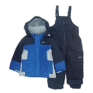OshKosh B'gosh Boys_ Little Ski Jacket and Snowbib Snowsuit Set deep Navy/Wolf Grey 5/6