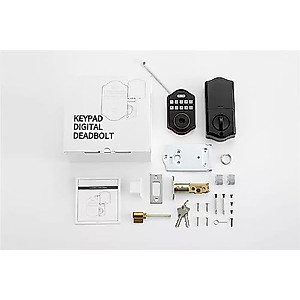 Fingerprint Door Lock - Keyless Entry Door Lock with Keypad - Electronic Deadbolt Keyed Entry - Front Door Lock - Combination Door Lock - Easy Installation - Satin Nickel (Handle Style)