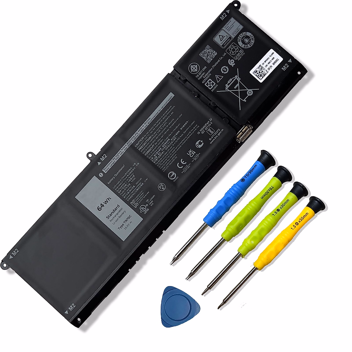 Mobik 64Wh TN70C Battery Replacement for Dell Inspiron 3510 3511 3515 5310 5410 5418 5510 5515 Latitude 3320 3330 3420 3520 Series Vostro 3510 3511 3515 5410 5510 G91J0 V6W33 0WV3K8 15.2V 4000mAh