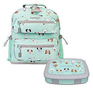 Bentgo® Kids 14” Backpack Set With Kids Prints Lunch Box (Puppy Love)