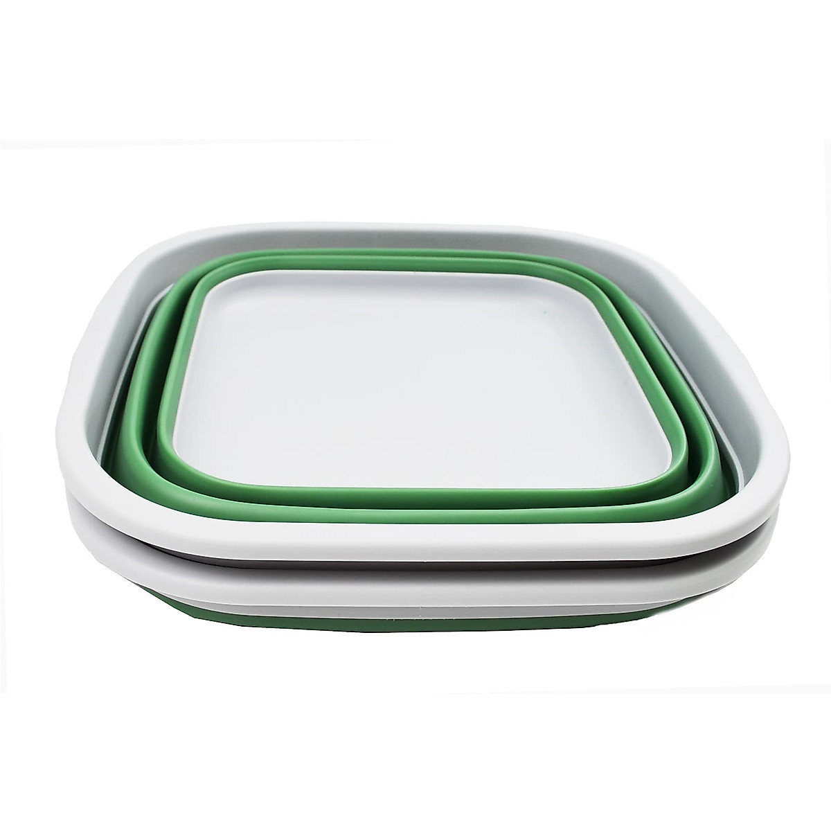 SAMMART 5.5L (1.4 Gallons) Set of 2 Collapsible Tub - Foldable Dish Tub - Portable Washing Basin - Space Saving Plastic Washtub