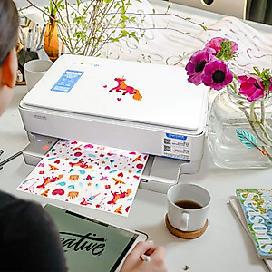 Clear Printable Vinyl Sticker Paper for Inkjet Printer,50 Sheets Transparent Decay Paper Clear Labels, Dries Quickly Vivid Colors,Tear & Scratch Resistant