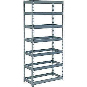Global Industrial Extra Heavy Duty Shelving 36"W x 24"D x 96"H With 7 Shelves, No Deck, Gray
