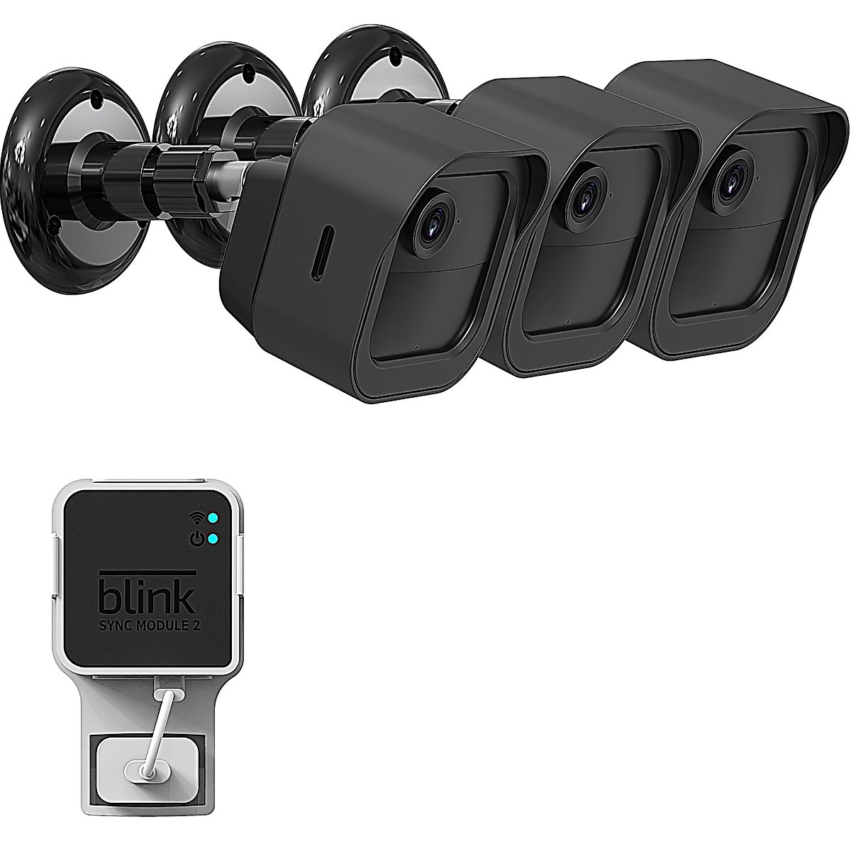 3 Pack Wall Mount for Blink Outdoor 4 (4th Gen) with Weatherproof Protective Housing and Blink Sync Module 2 Mount (Blink Camera & Sync Module is Not Included,)