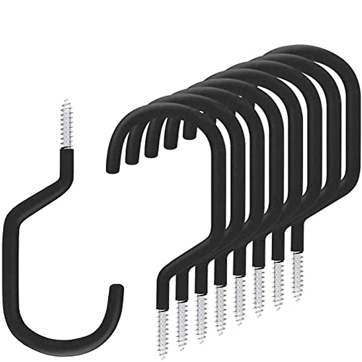 9 Pack Bike Storage Hooks with 9 Pack Hook and Loop Storage Straps Extension Cord Straps