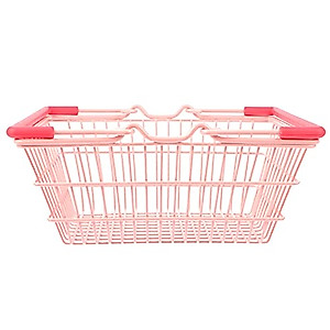 NUOBESTY Mini Shopping Basket Metal Wire Gathering Baskets with Handle Table Top Storage Bins Makeup Organizer for Cosmetic Snacks Display