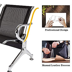 Kinsutie Waiting Room Chair with Arms 3-Seat Airport Reception Bench for Business Hospital Market, Black