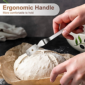CICICO Sourdough Bread Lame Dough Scoring Tool, Solid Stainless Steel Sourdough Scoring Tool with 5 Razor Blades - Bread Scoring Tool & Lame Bread Tool, Bread Scoring Knife for Bread Baking.