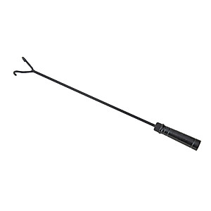 Sunjoy 30 in. Outdoor Fire Pit, Patio Black Round Wood-Burning Steel Firepit Large Fire Pits for Outside with Spark Screen and Fire Poker