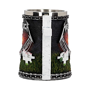 Nemesis Now Metal Band Tankard, Hand-Painted Beer Mug, Removable Stainless Steel Insert, Hard Rock Music Fans Collectible Merch, 16cm - Metallica Master of Puppets