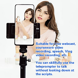 Teleprompter iPhone & Android, Double Phone Holder for Video Recording, Neewer Teleprompter Kit, The Collapsing Design Allows for Easy Storage and Transport