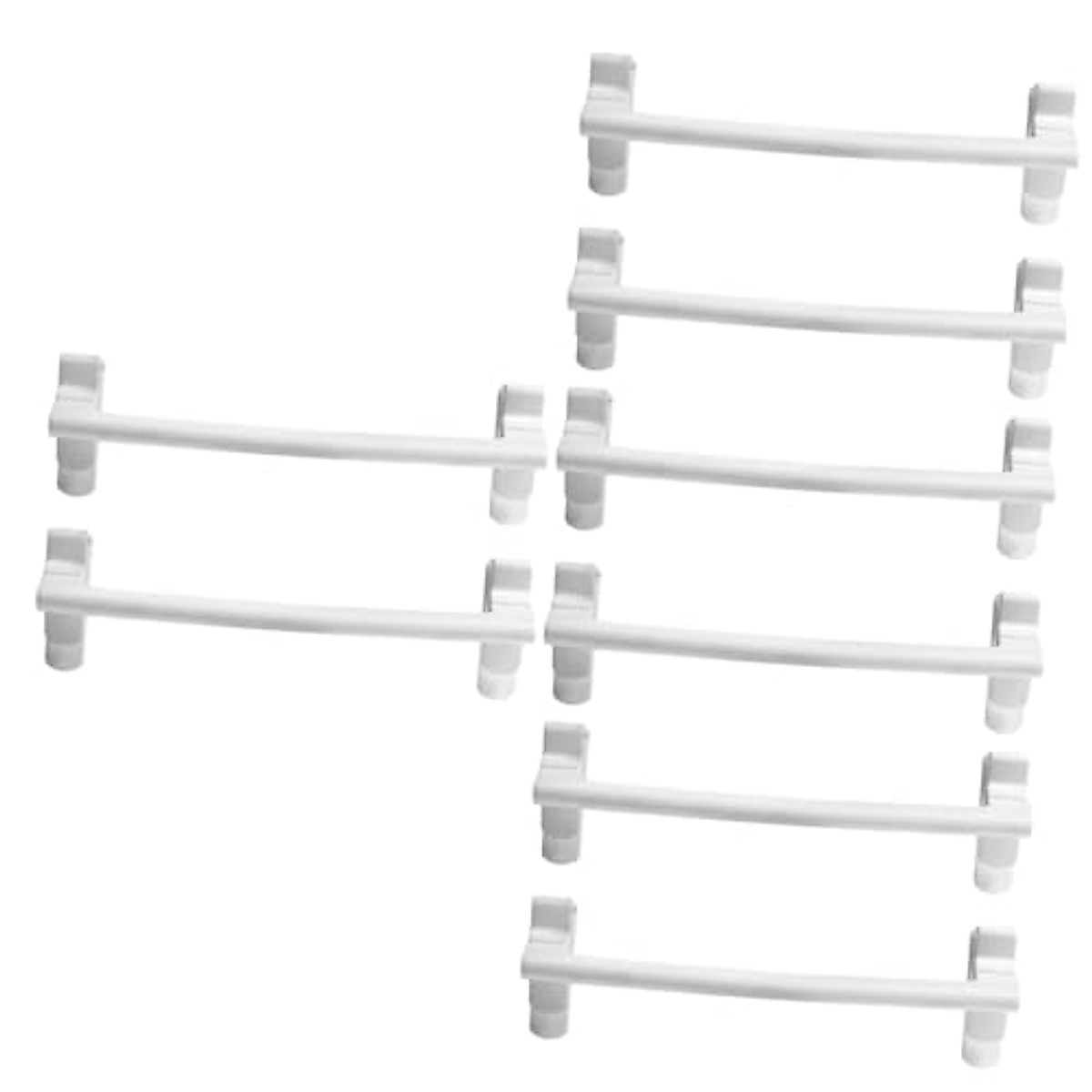 Garneck 8 Pcs Door Hook Towel Rack Black Kitchen Towels Towel Shelf Towel Rod Wall Towel Holder Bath Towel Bars Towel Plastic Holder Towel Hanging Rack Abs Plastic Shelf No Trace White