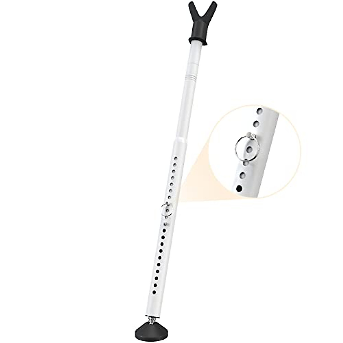 YeYeBest Door Security Bar & Sliding Patio Door Security Bar, Sliding Door Lock for Patio Door, Sliding Door, Window, Apartment, Home, Hotel Room, Removable Security Jammer Bar, White