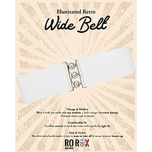 Ro Rox Retro Vintage Belt | Elastic Belt Women's Accessories | 50s Nurse Belt | Waist Belt For Women & Ladies