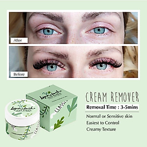 LyonLash Pro Gentle Cream Remover 15g 0.51fl. oz | Removes Eyelash Extension Glue Effectively| Low Irritation for Sensitive Skin | Essential Lash Extensions Supplies (Classic)
