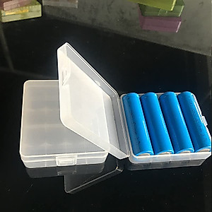 Heyiarbeit Battery Storage Case Holder Box for 2 9V Batteries, Clear Color (1 Pack)