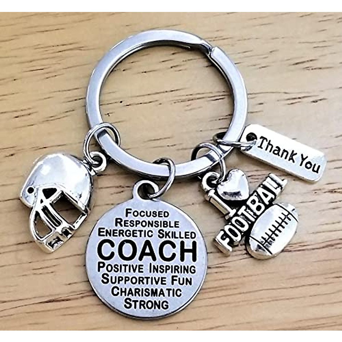 Kit's Kiss Football Coach Keychain Football Coach Gift Football Keychain Football Player Football Lover I Love Football Football Helmet Key Ring Football Gift
